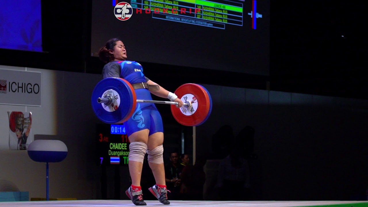 Duangaksorn Chaidee (90+) - 110kg Snatch @ 2017 Junior Worlds - YouTube