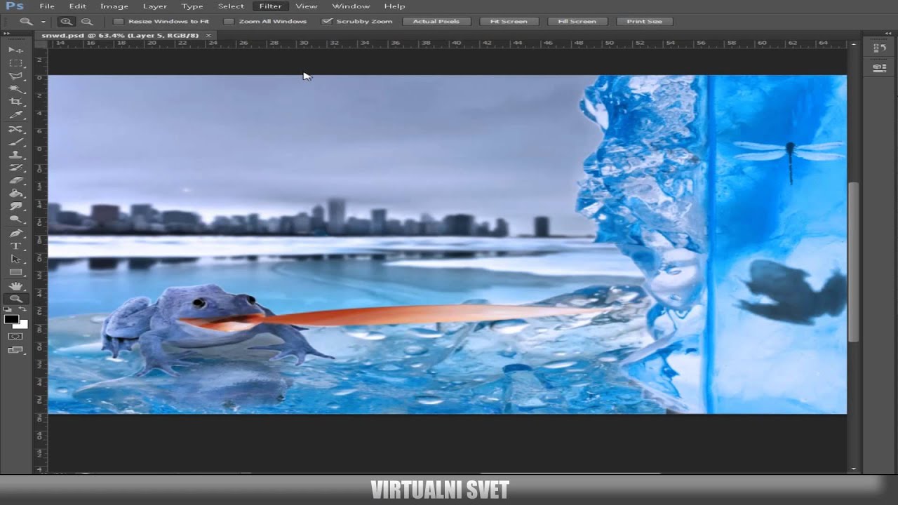 Frog in ice age ( Photoshop# ) - YouTube