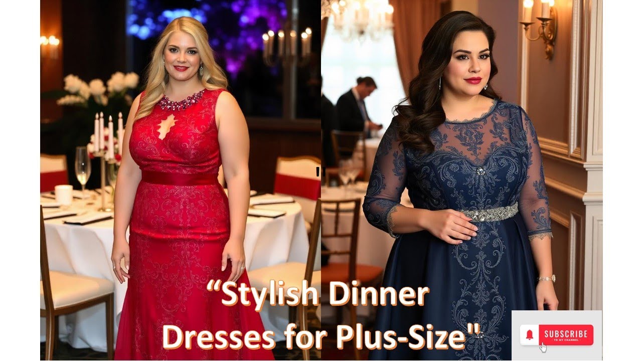Modest Yet Glamorous: Formal Dinner Dresses for Plus-Size Women - YouTube