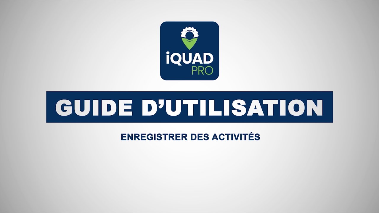 IQUAD PRO - ENREGISTREMENT DES ACTIVITÉS - YouTube