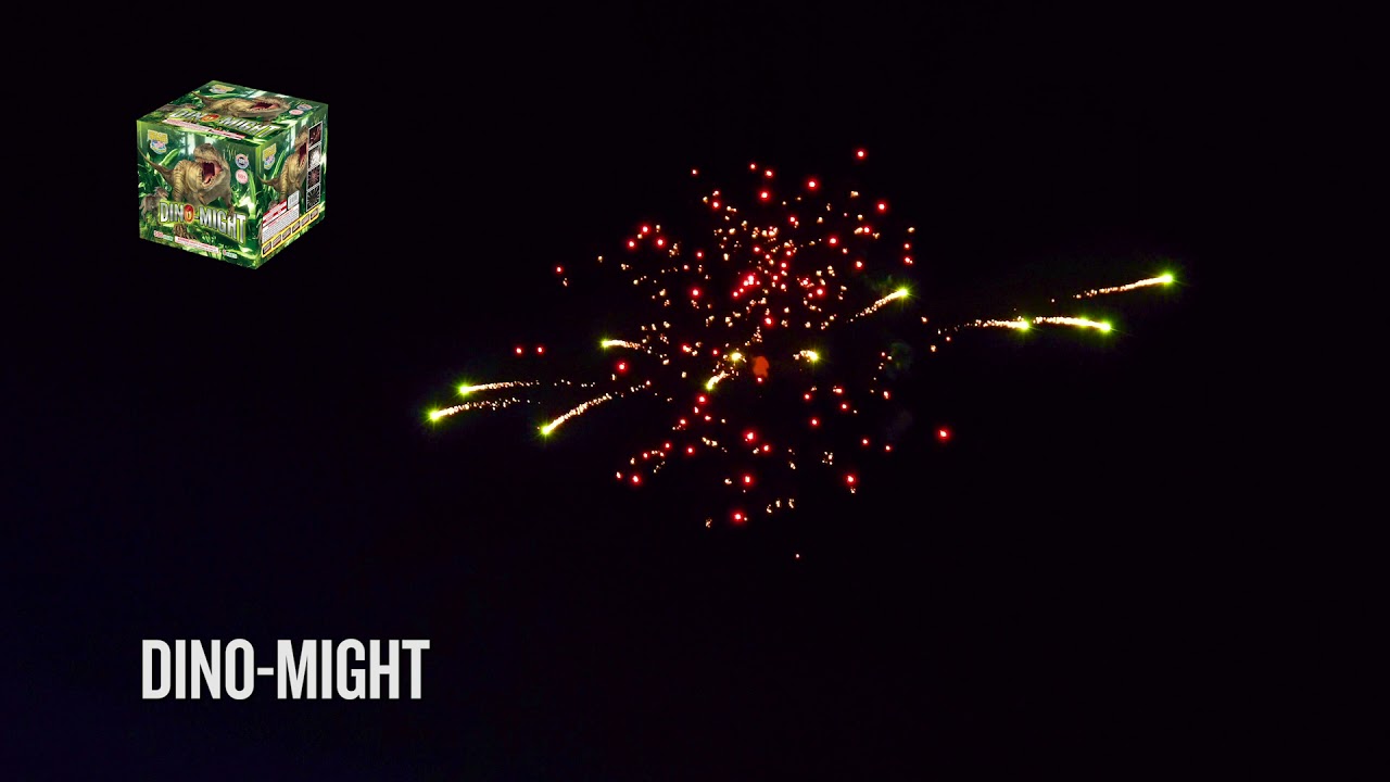 Dino-Might 500g Firework from World Class - 9 Shots Saturn Effect - 3D ...