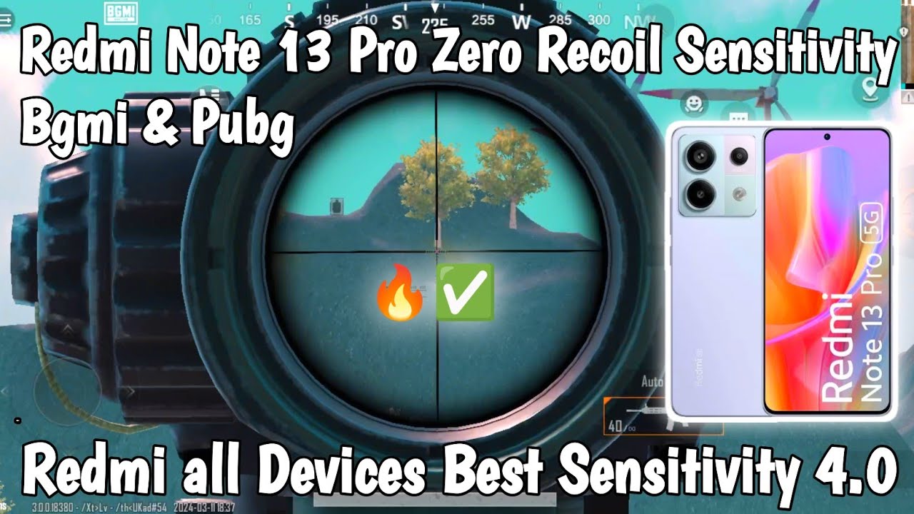 🔥 Redmi Note 13 Pro Zero Recoil Sensitivity Bgmi & Pubg | Redmi all ...