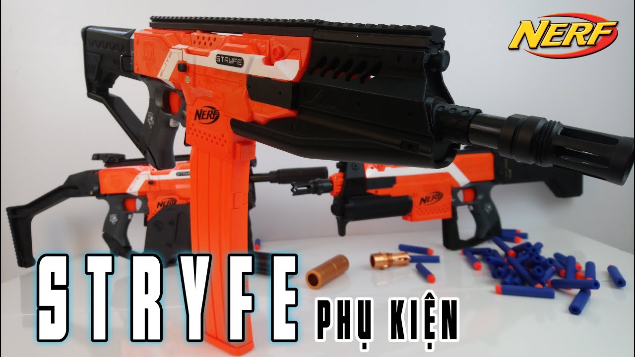 Nerf Gun : Lắp Ráp Bộ Phụ Kiện Cho Nerf Stryfe - Mod Stryfe - YouTube
