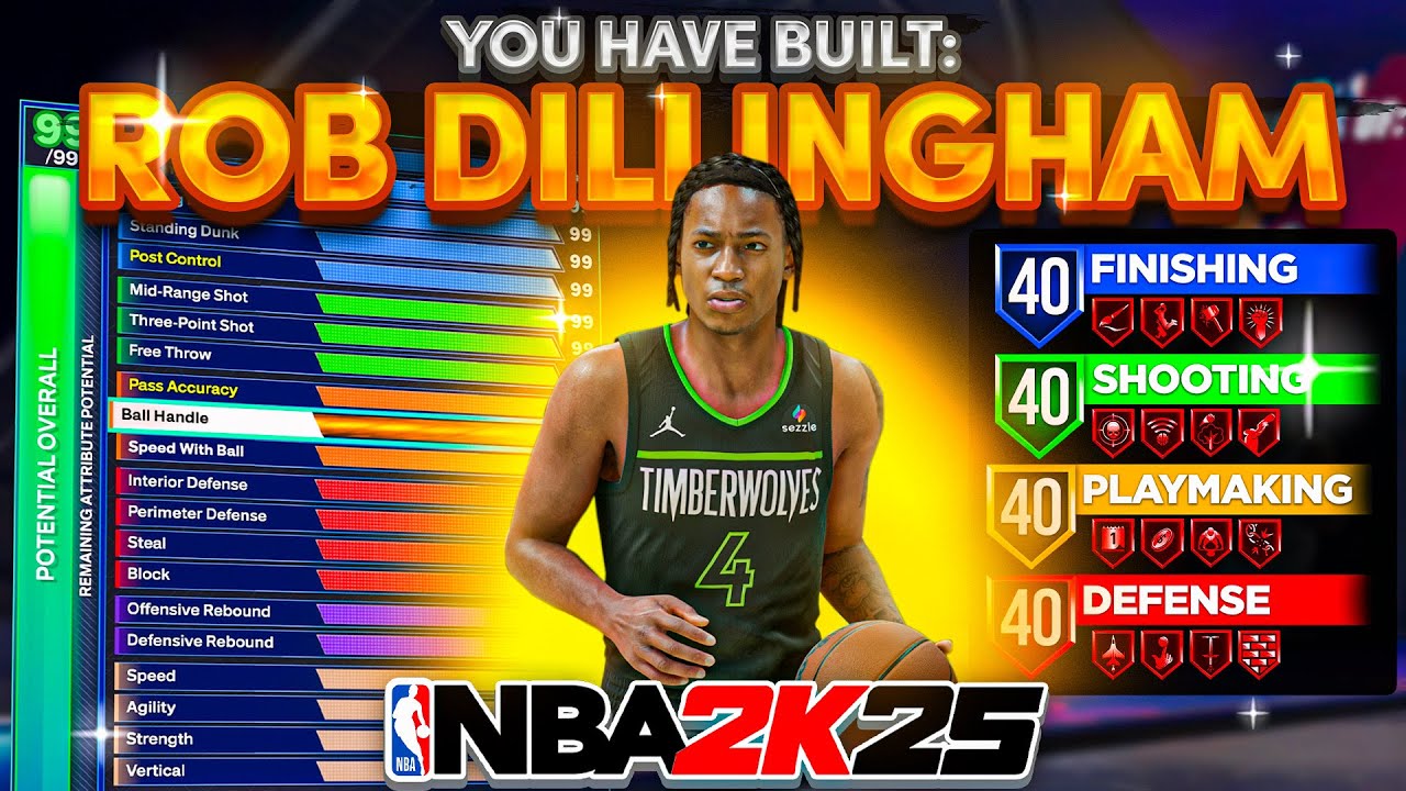*NEW* ROB DILLINGHAM BUILD Is TOO SHIFTY In NBA 2K25 | THE 6'3 SHOT ...