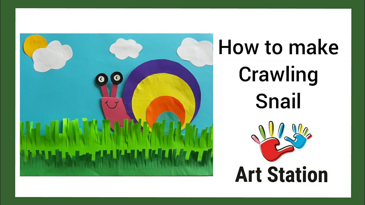DIY How to make crawling paper snail /moving snail/ puppet snail/easy ...