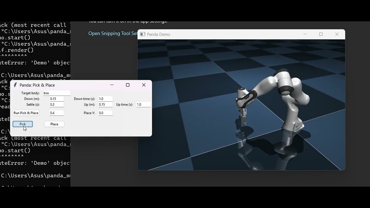 MuJoCo Franka Panda – Pick & Place Demo with Cartesian Control (Python ...