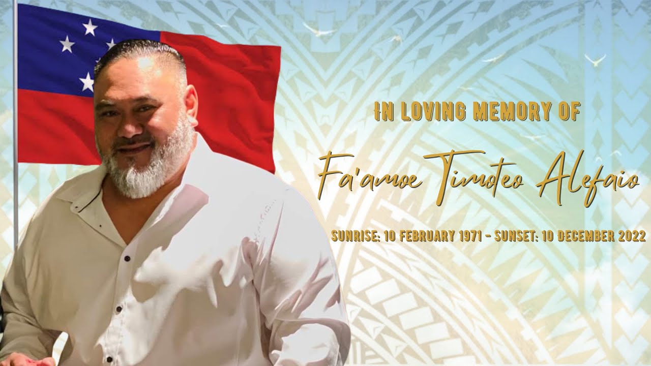 Funeral Service for Fa'amoe Timoteo Alefaio - YouTube