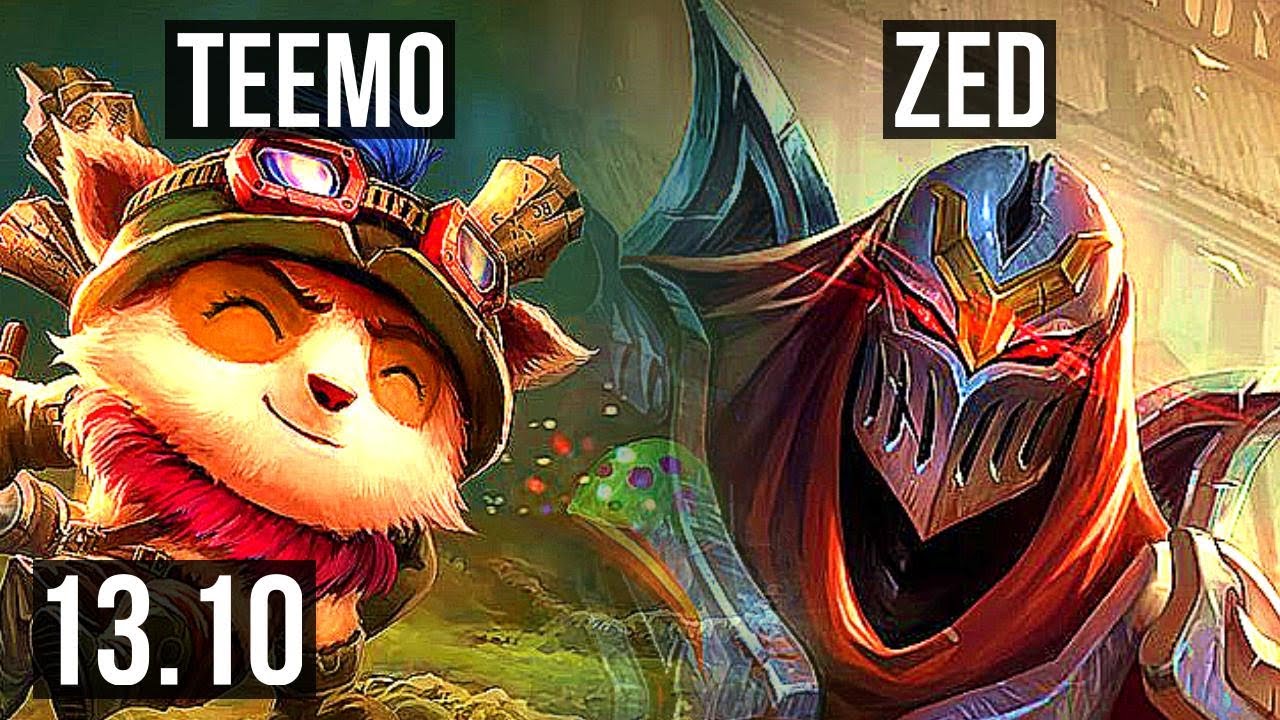 Teemo Vs Zed Top 6 Solo Kills 1 6m Mastery Kr Diamond 13 10