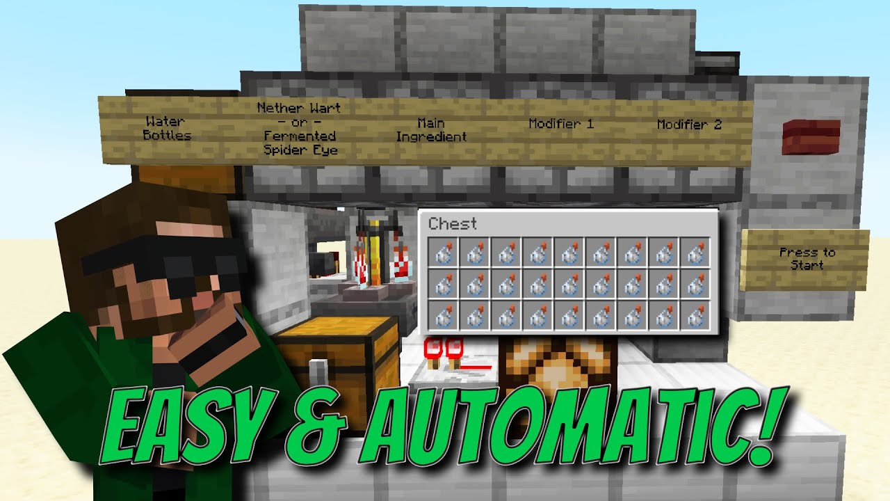 It's Easy! Automatic Potion Brewing - Minecraft Tutorial (1.21+) - YouTube
