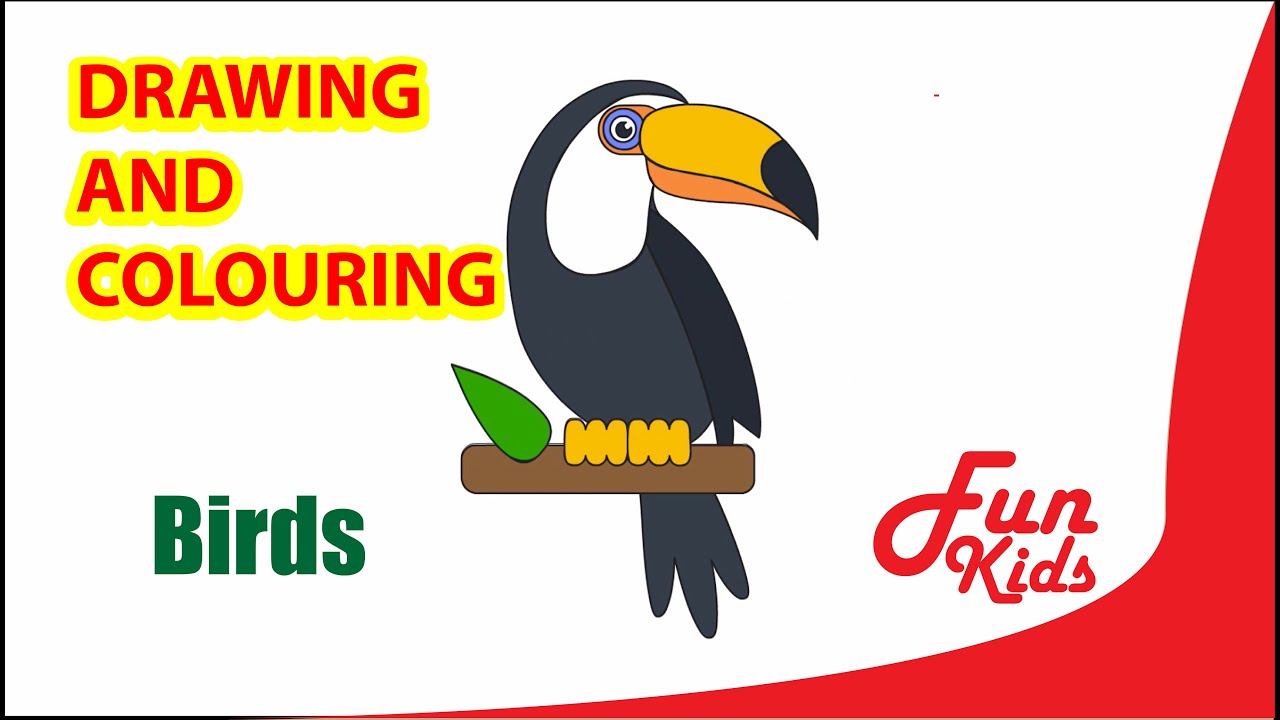 Drawing And Colouring Bird | coloring birds with colored pencils - YouTube