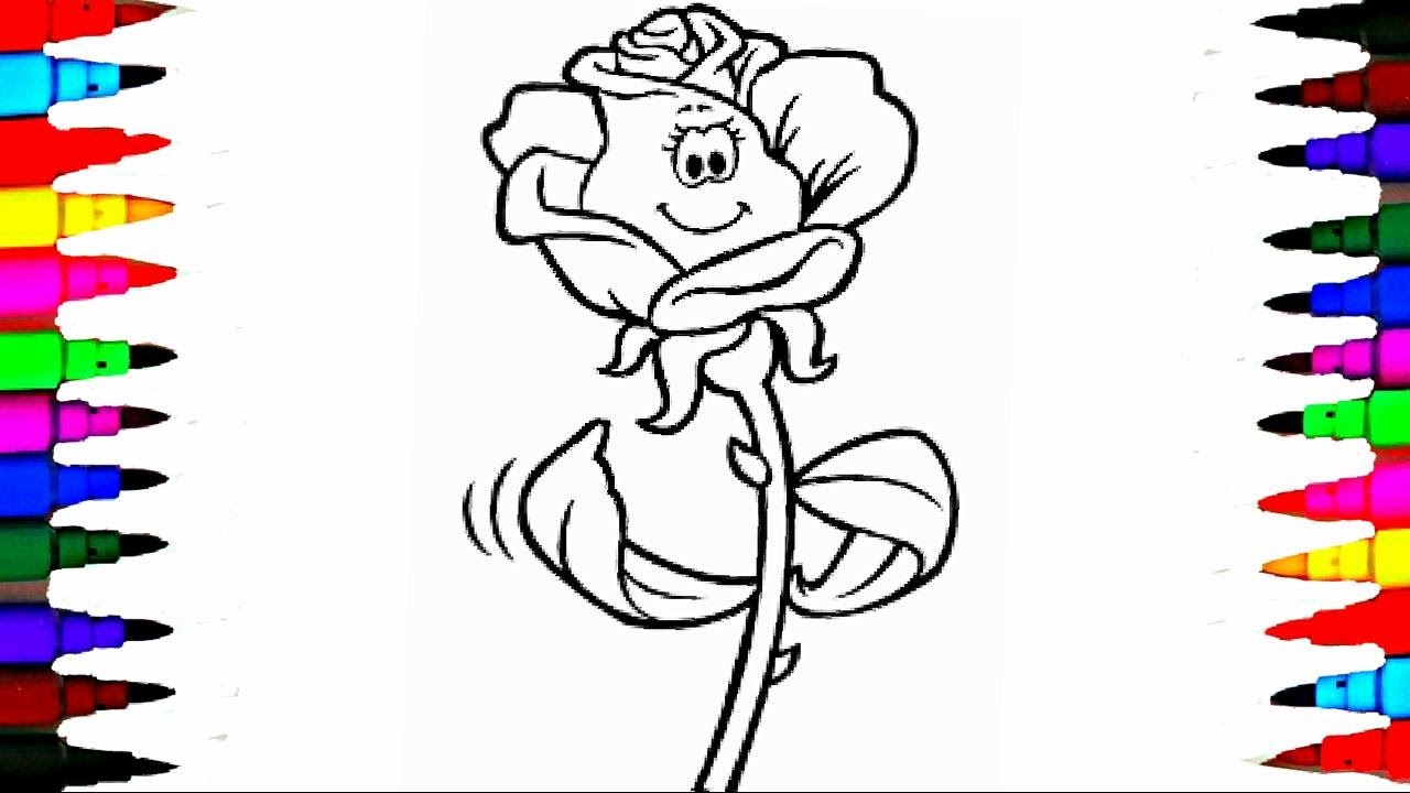 Coloring Pages Roses Coloring Book Videos For Children Learn Colors for ...