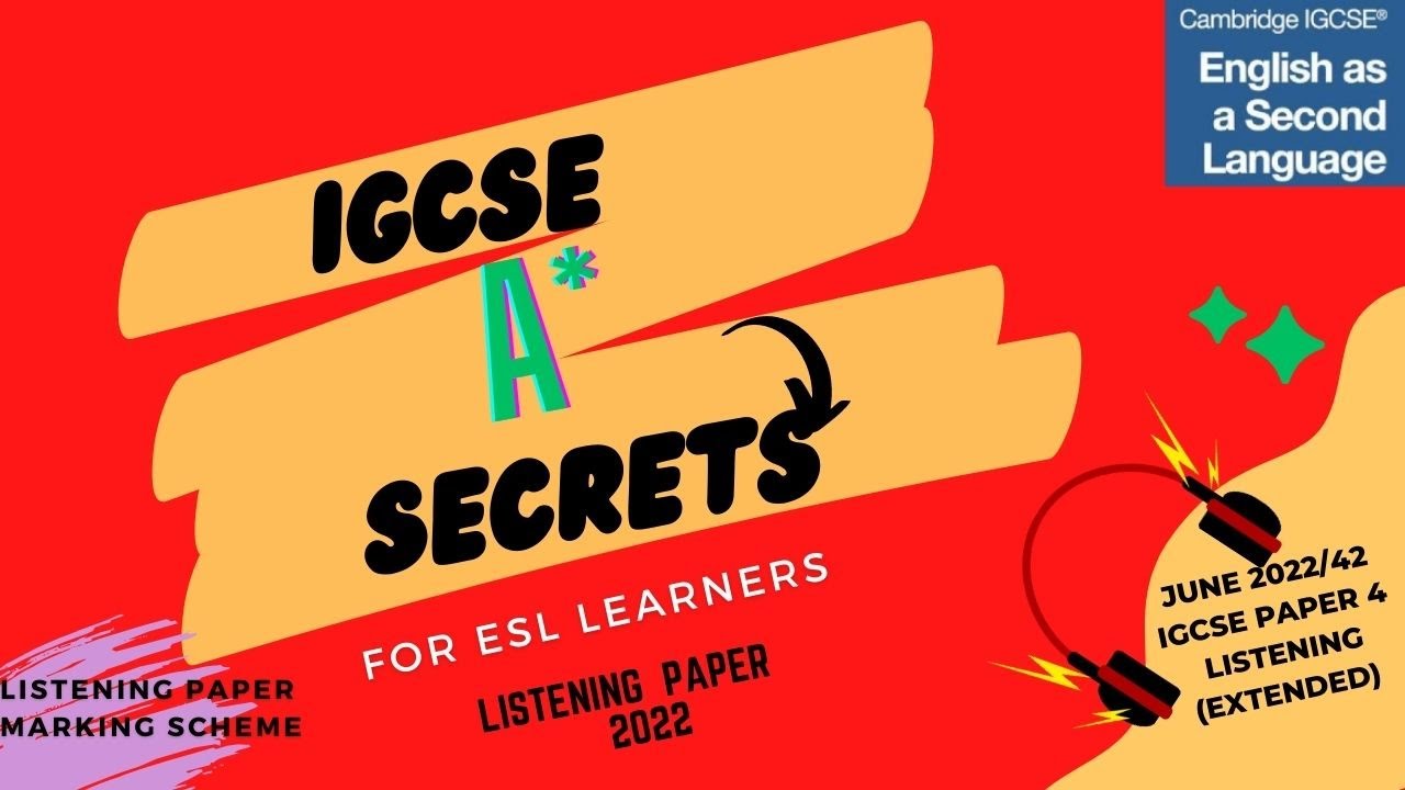 IGCSE ESL Listening May/June 2022 - 0511/42 - YouTube