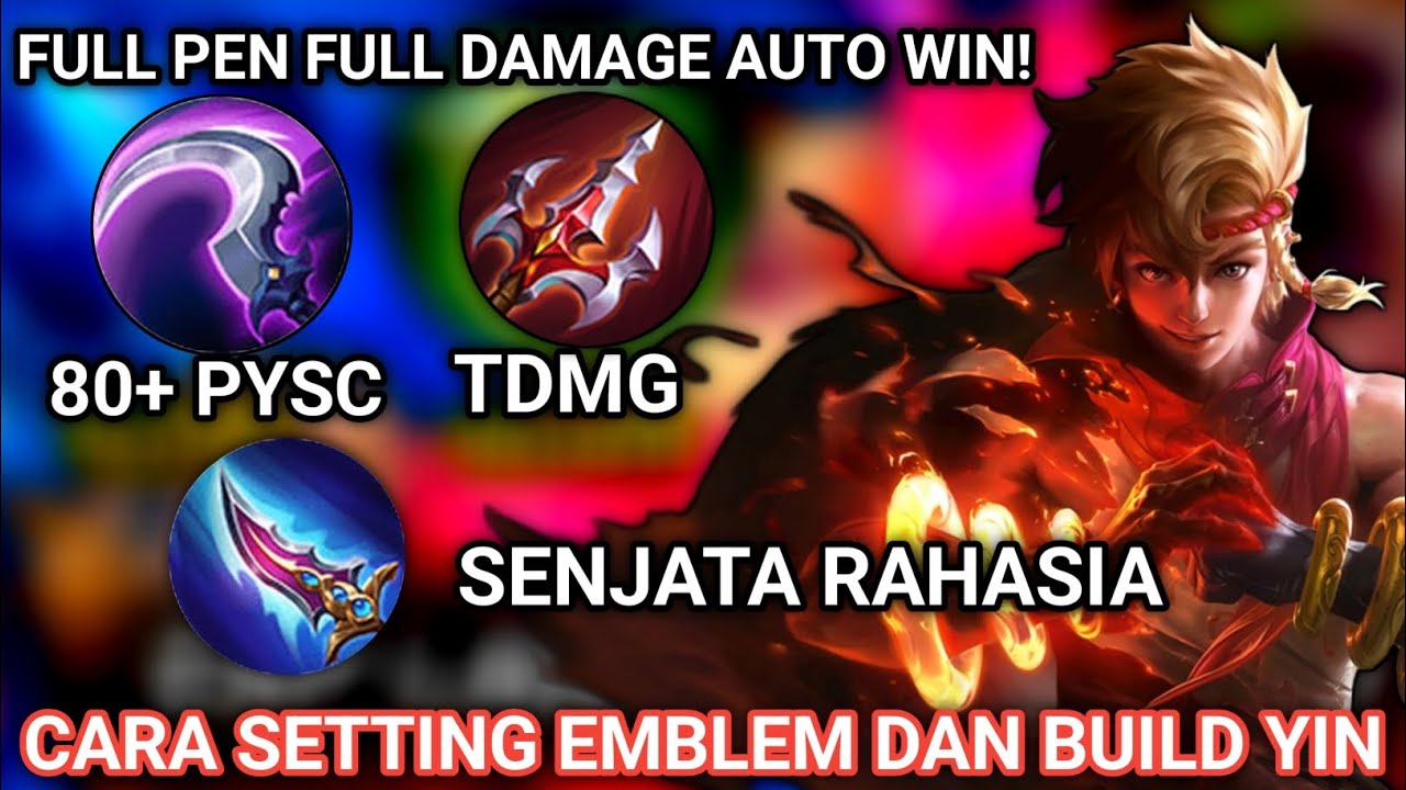 99% INSTAN KILL! SETTING EMBLEM DAN BUILD YIN TERSAKIT 2025 | EMBLEM ...