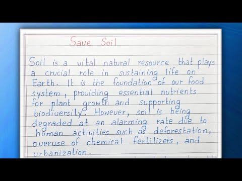 Write a short essay on Save Soil | Essay - YouTube