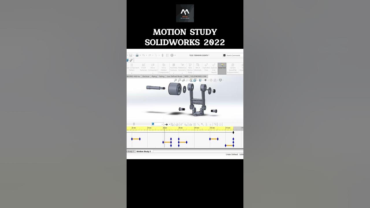 #shorts MOTION STUDY SOLIDWORKS 2022, coming soon video assemblingnya :) stay tune yahh ...