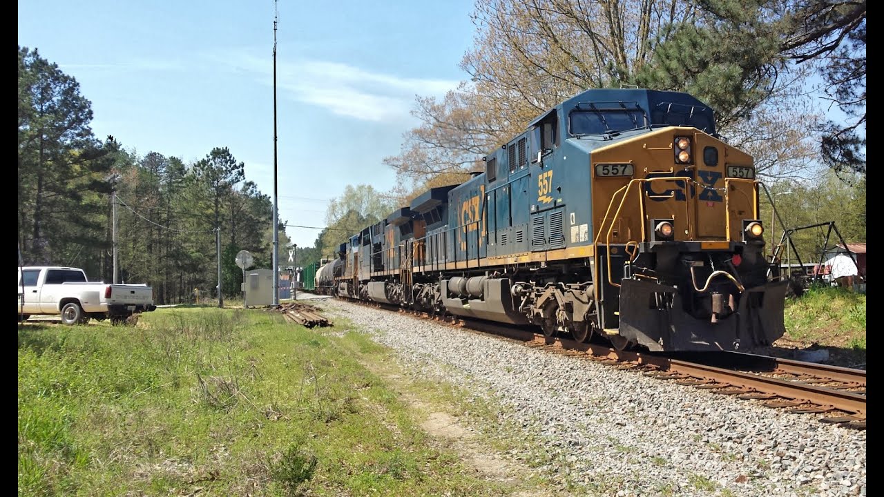 CSX Train Q583 With CSX Leader 557 At Edgemoor SC On The CSX Monroe Subdivision. 3-28-2020 - YouTube