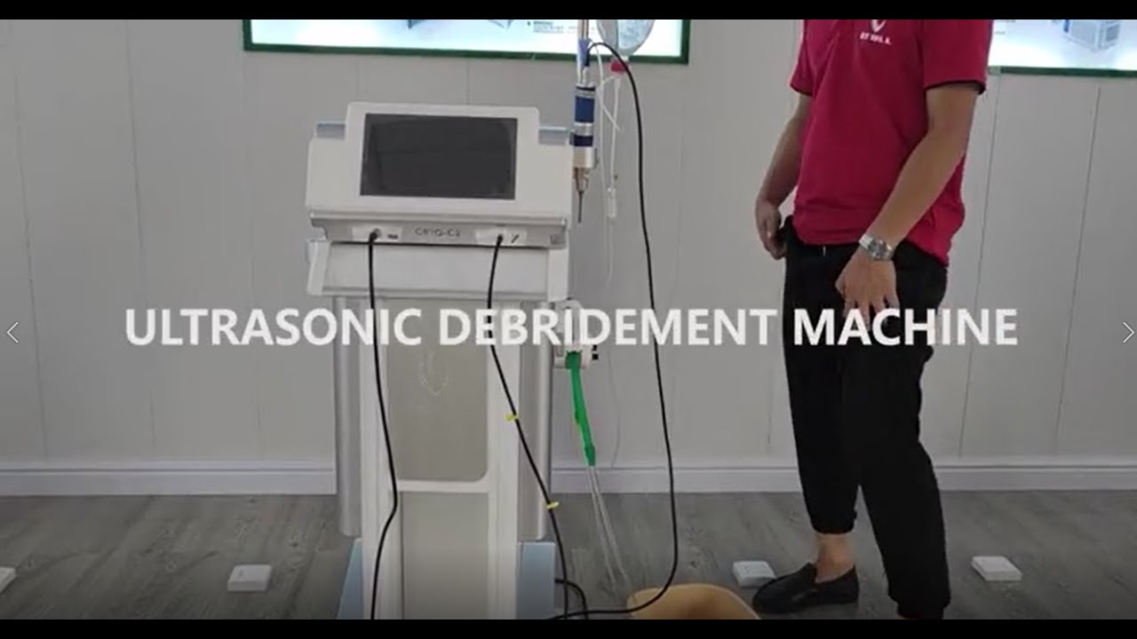 Operation method of ultrasonic debridement machine - YouTube