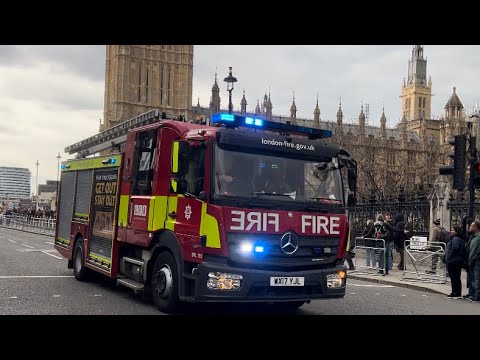 London Fire Brigade Responding at Parliament Square - YouTube