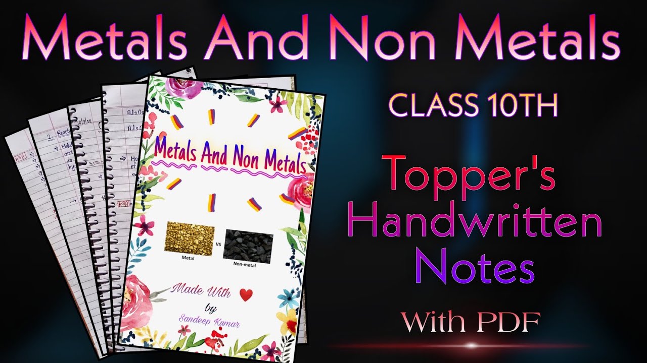 Class 10th Science CHAPTER 3 METALS AND NON METALS Topper s class-10th-science-chapter-3-metals-and-non-metals-topper-s