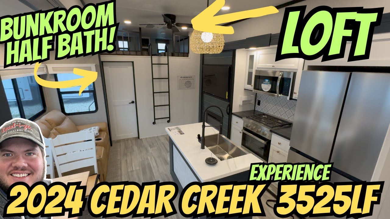 2024 Cedar Creek Experience 3525LF | Massive Loft Bunk Model with a Half Bath and King Bed ...