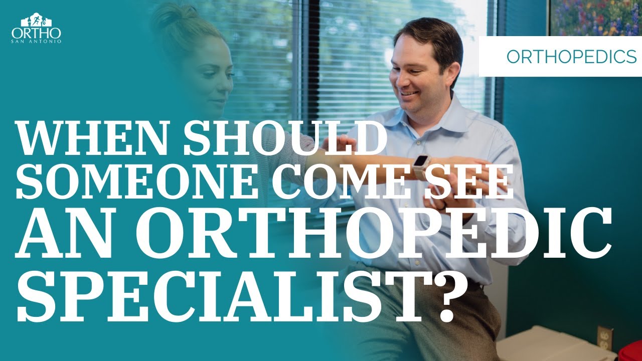 Dr. Hinchey Explains When Someone Should See An #OrthopedicSpecialist ...