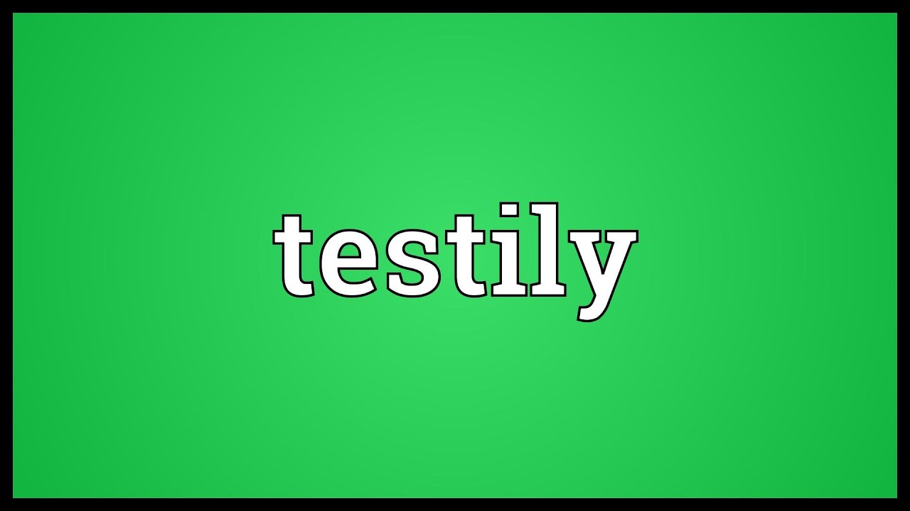 Testily Meaning - YouTube