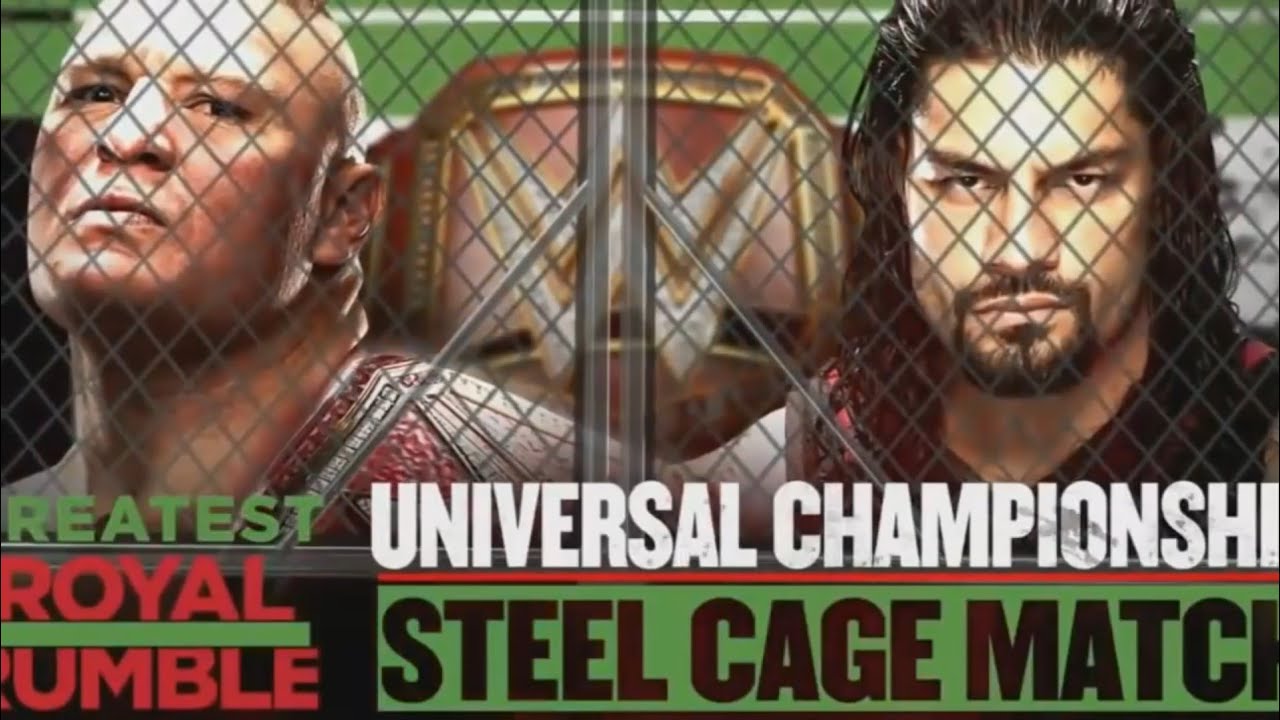 Brock Lesnar Vs Roman Reigns Steel Cage Match at Greatest Royal Rumble ...