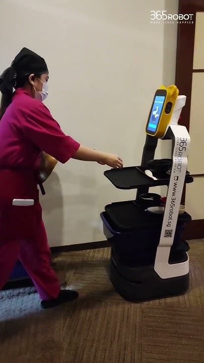 Japanese Restaurant in Singapore Embraces Robot Innovation with 365Robot-Waiter - YouTube
