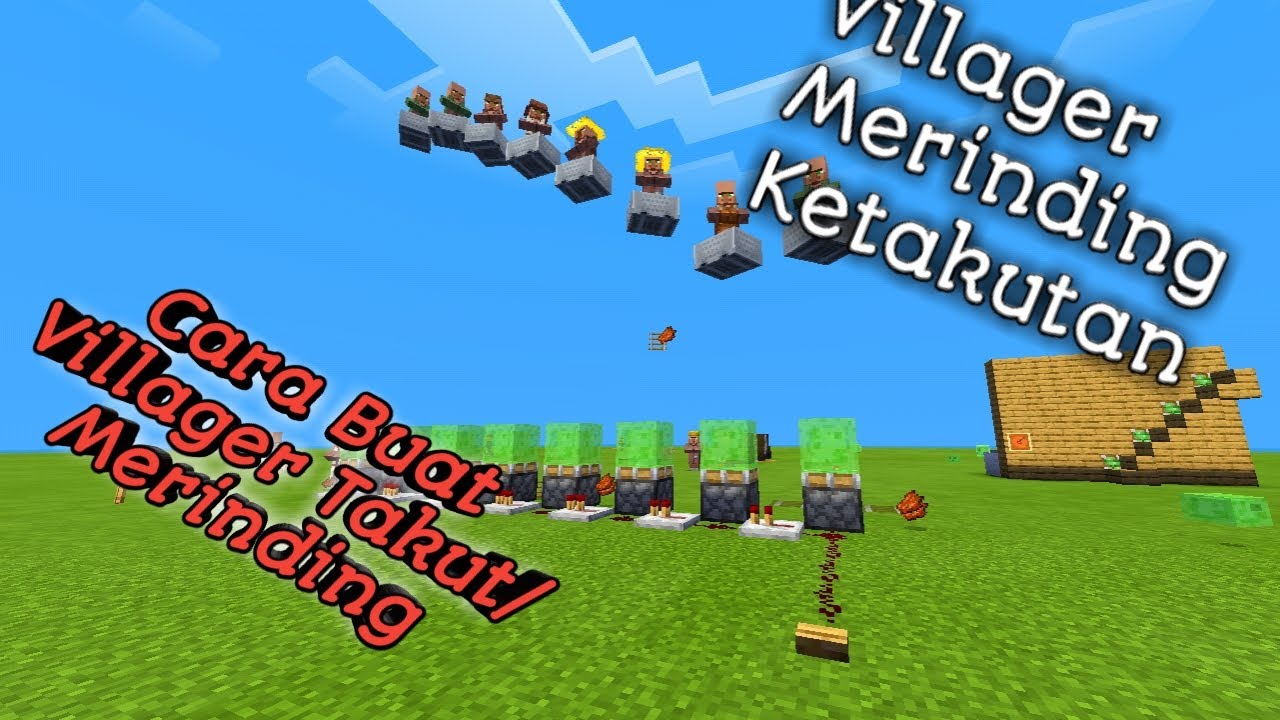 Cara Buat Villager Merinding Ketakutan 100% Merinding Minecraft ...
