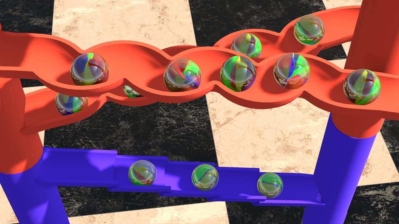MARBLE RACE, marble run race 24 marbles , track competition - YouTube