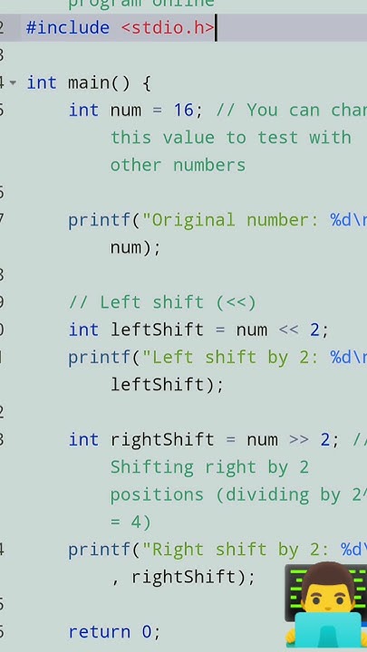 C programming/ shift operator / Right shift / Left shift - YouTube