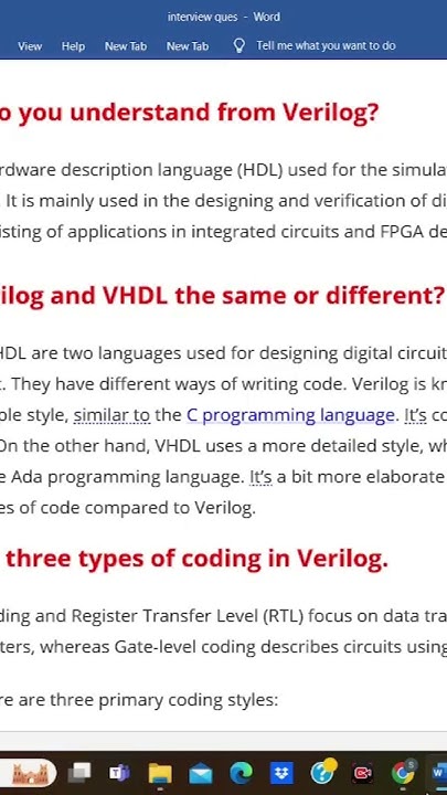 Verilog Interview Ques Part 1 Youtube