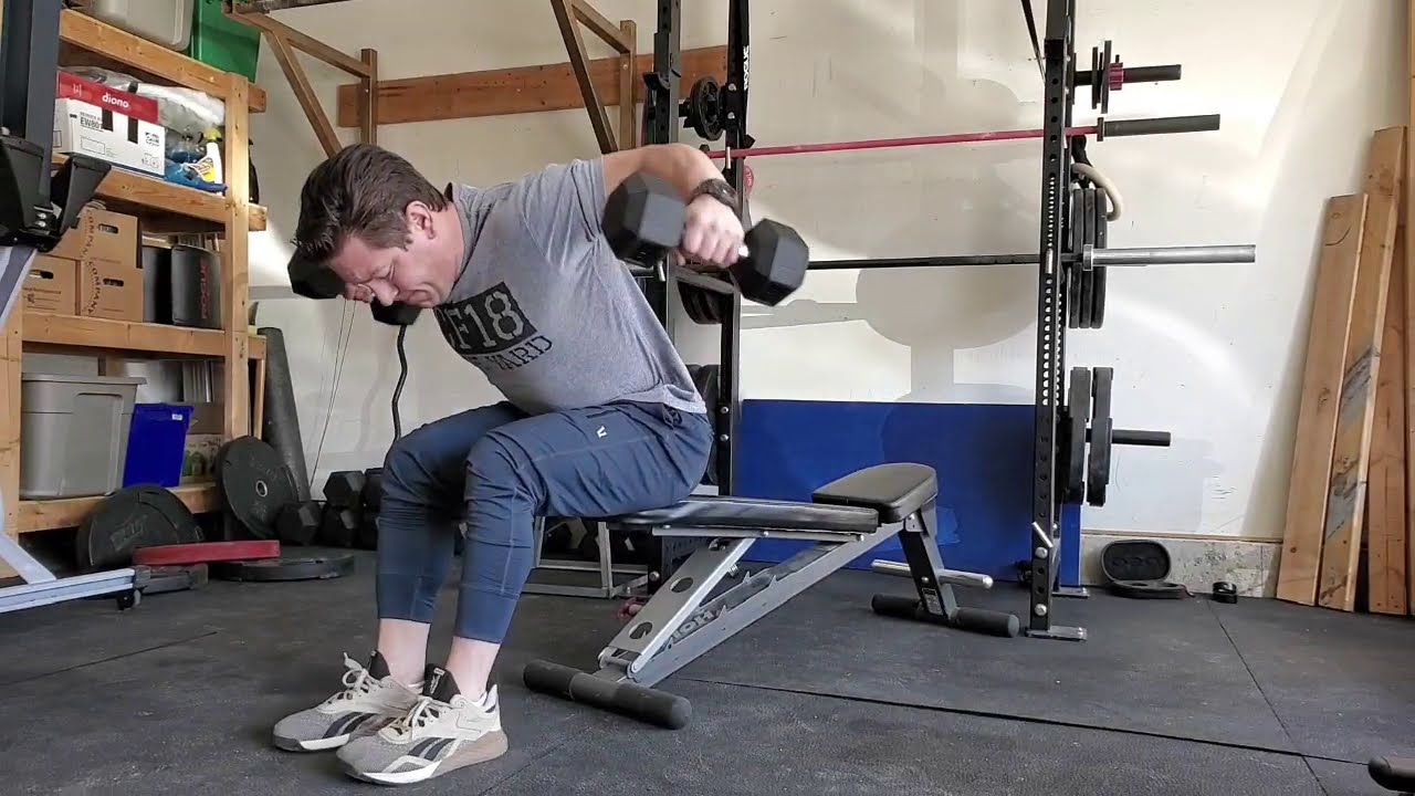 Seated Dumbbell Rear Delt Fly - YouTube
