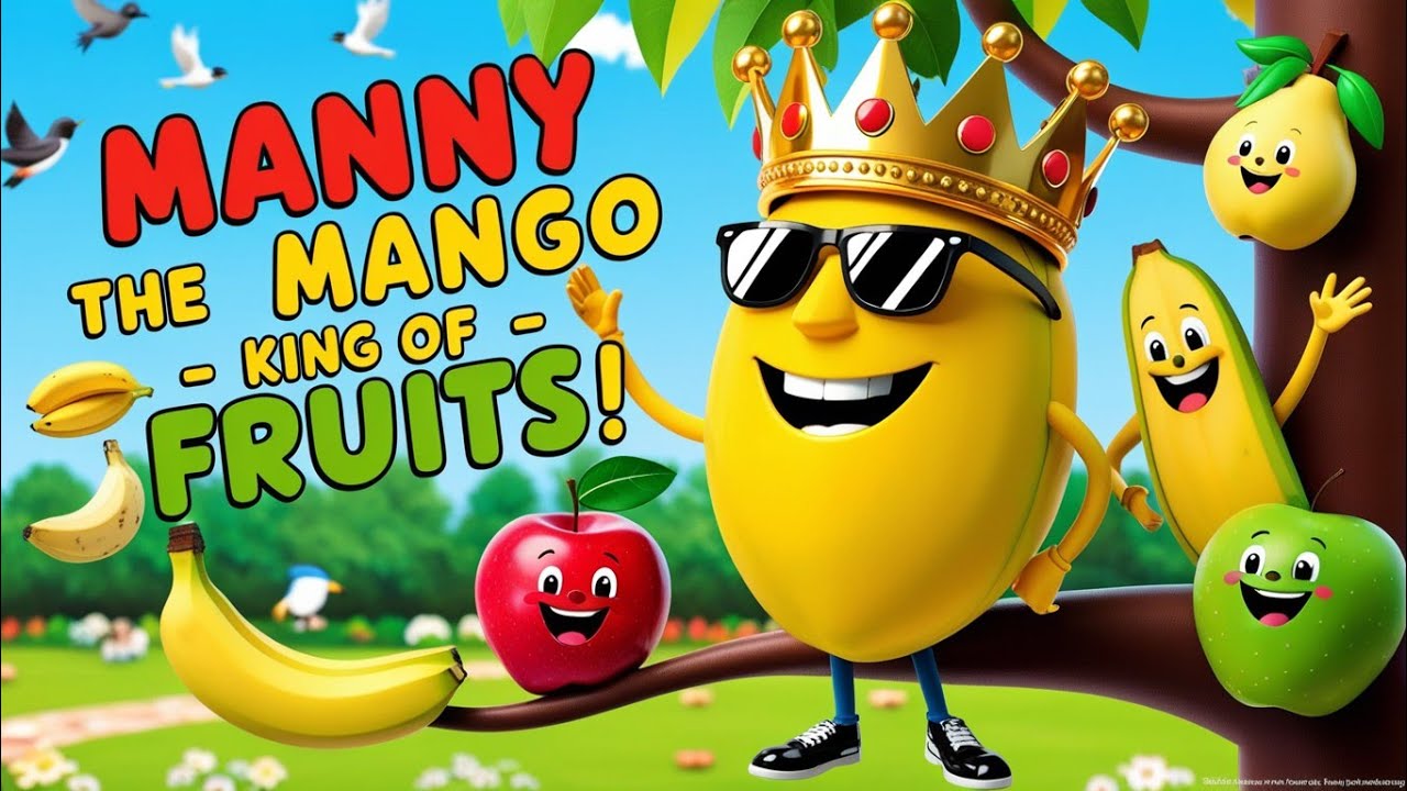 "Manny the mango 🥭 _ King of fruits | Summer 🌞 song for kid's | Tiny ...