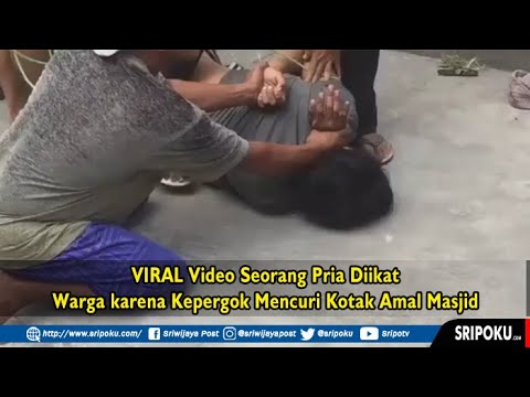 VIRAL Video Seorang Pria Diikat Warga karena Kepergok Mencuri Kotak Amal Masjid, Ini Kronologinya!