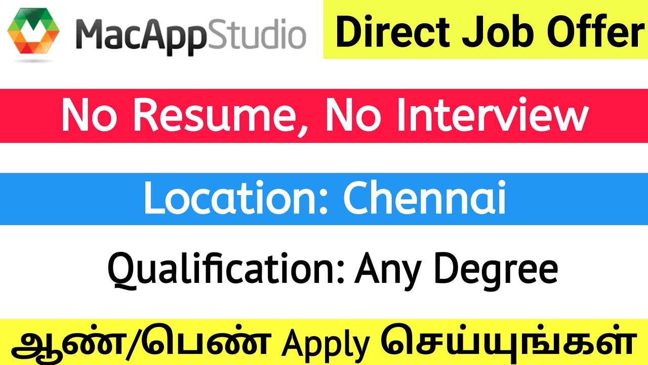 Macappstudio Jobs 2021 | Macappstudio Recruitment 2021 | Macappstudio ...