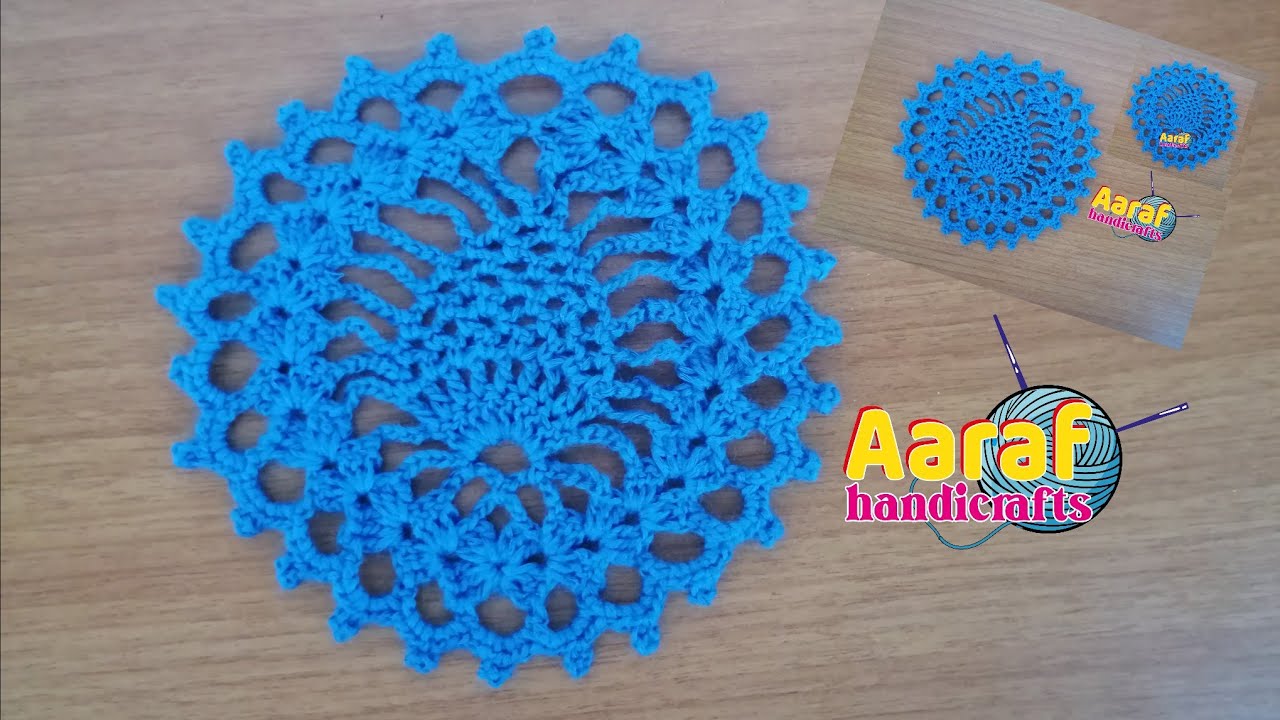 How to make crochet Easy glass mat ||Coaster/ Doily||pineapple stitch ...