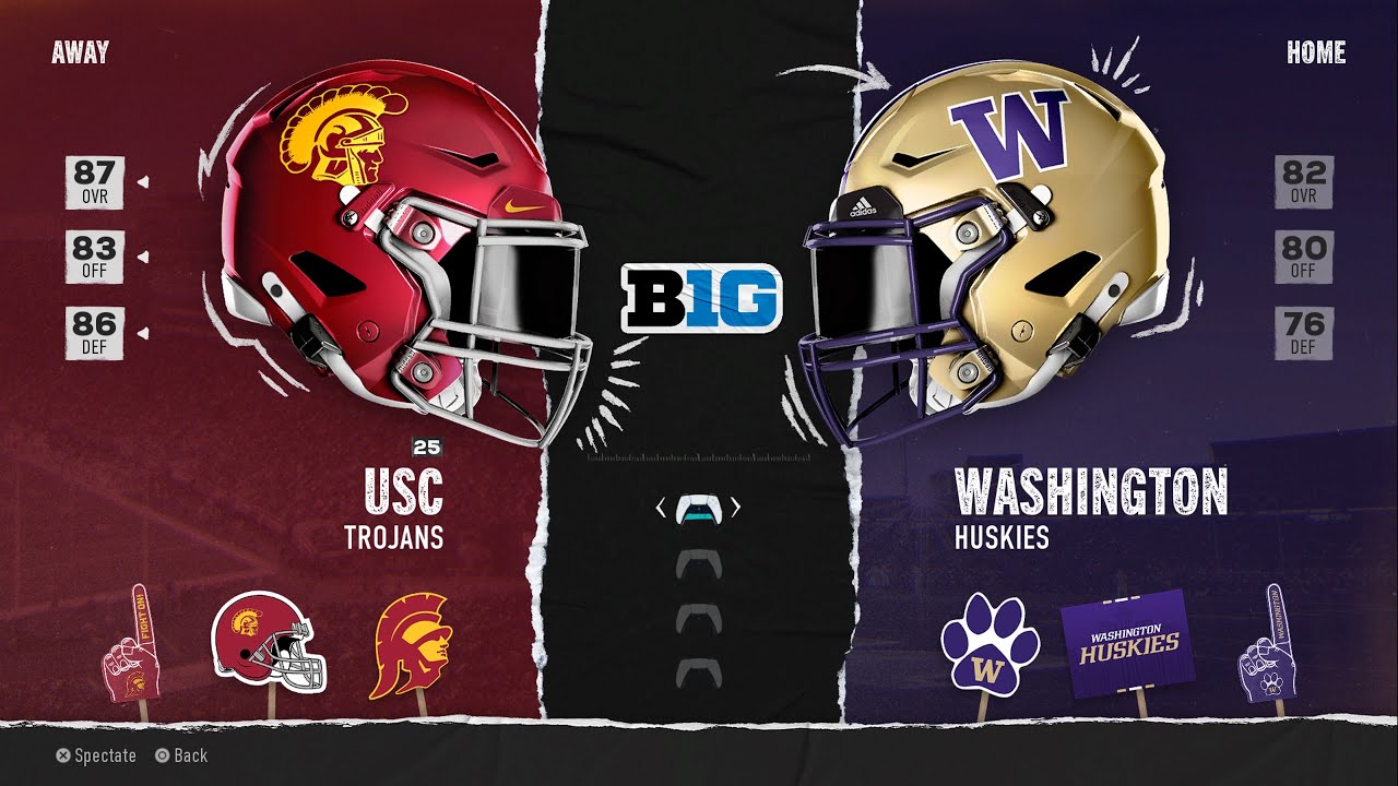 USC vs Washington Week 10 2024 Season - College football 25 - YouTube