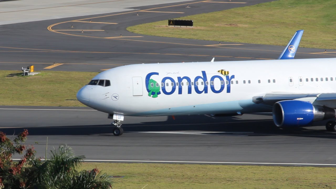 Condor 767-300 Close and Intense Takeoff from San Juan (TJSJ) [HD ...