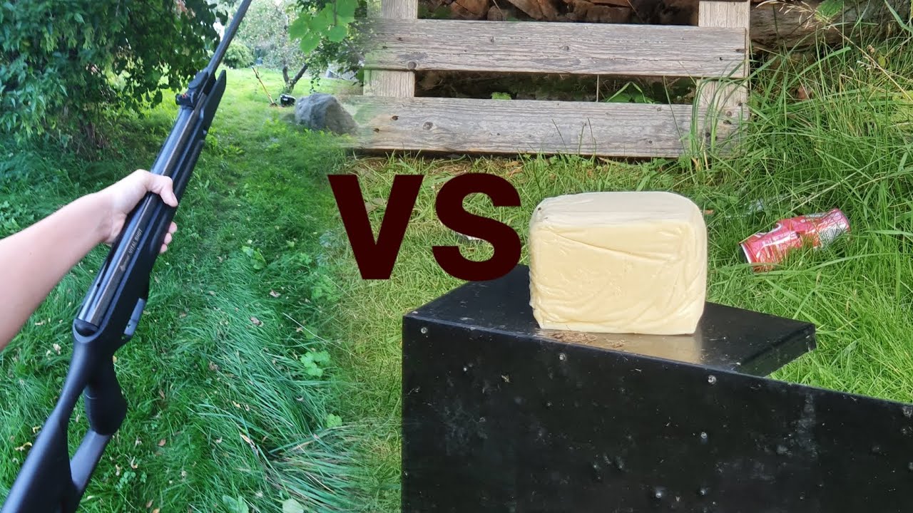 Can cheese stop a pellet? - YouTube