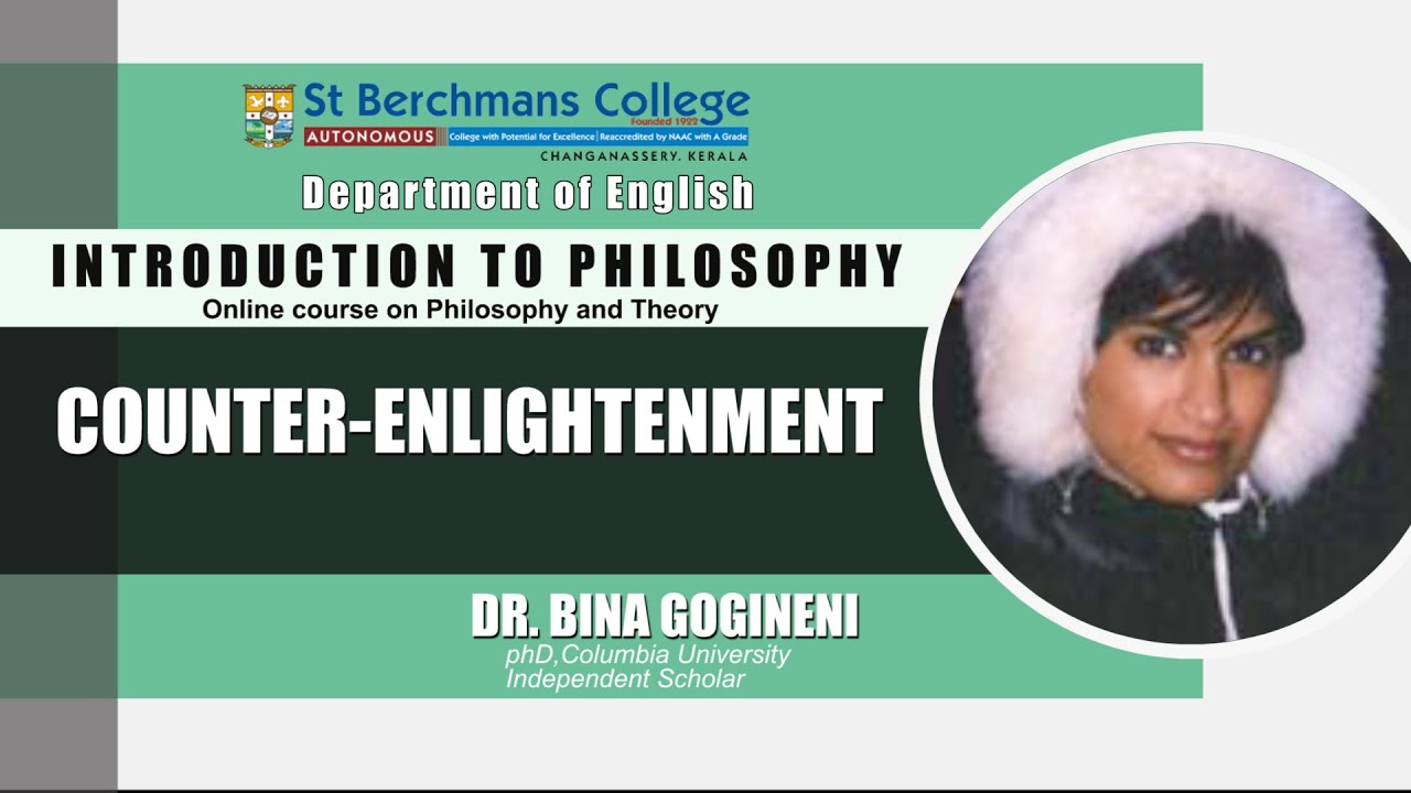 Counter-Enlightenment | Dr.Bina Gogineni - YouTube