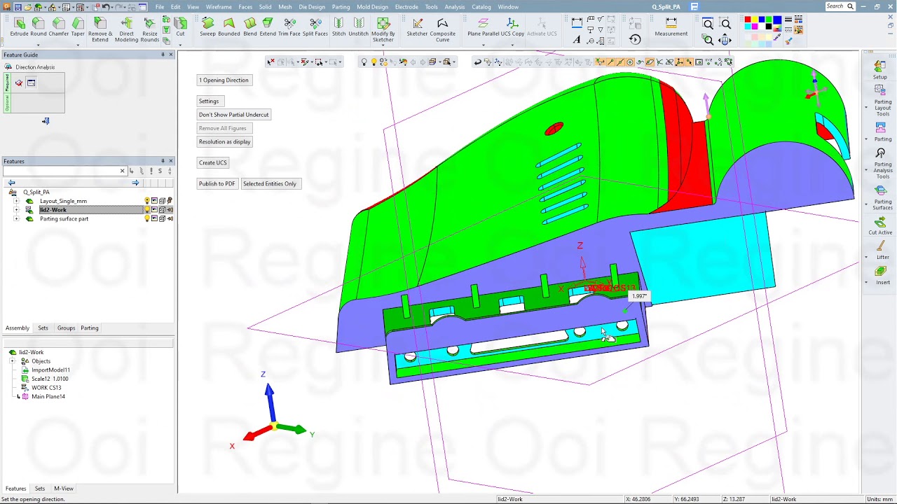 ID2005051120 Tutorial CAD Quick Split 1 Load & rotate part - YouTube