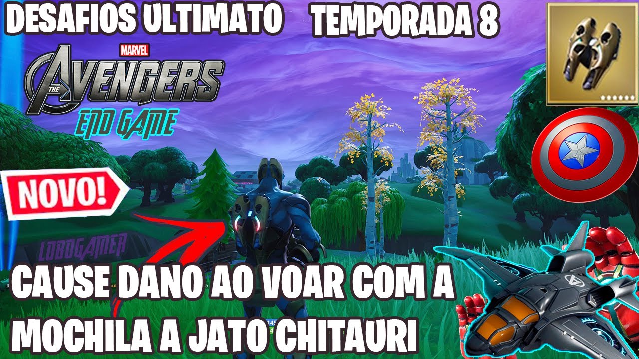 CAUSE DANO AO VOAR COM A MOCHILA A JATO CHITAURI-Fortnite Battle Royale ...