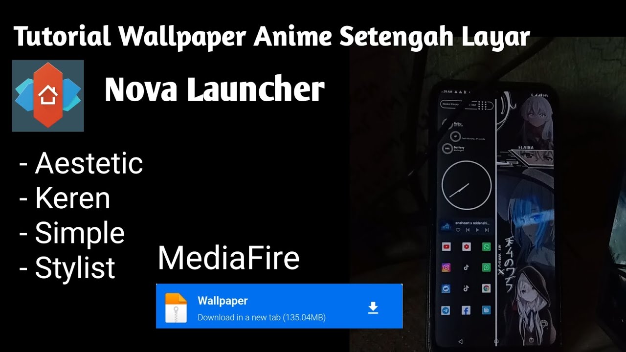 Tutorial Wallpaper Anime Setengah Layar | Keren | Mudah Pemasangannya ...
