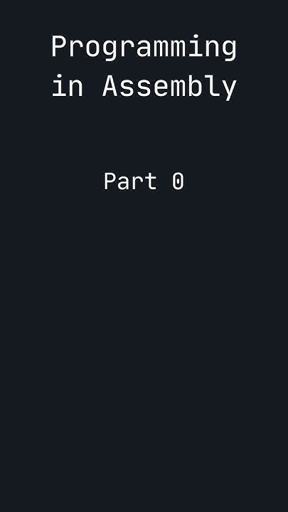 Program Layout in Memory - Assembly Part 0 - YouTube