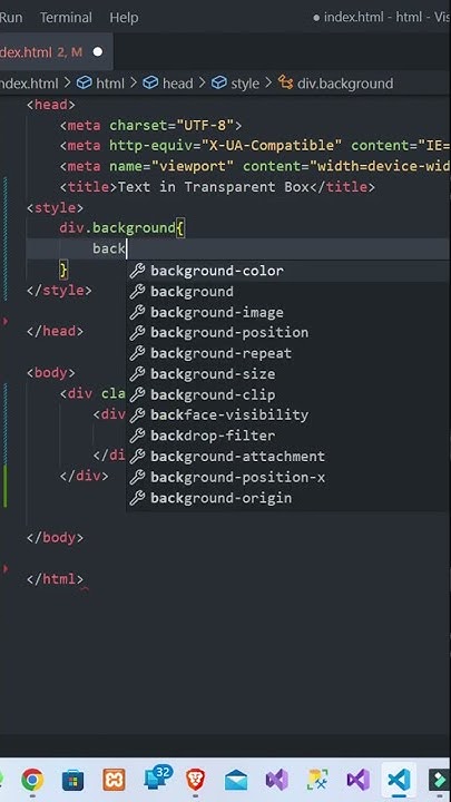 Create Text in Transparent Box | HTML & CSS TUTORIAL #html #css #transparent #text #box #shorts ...