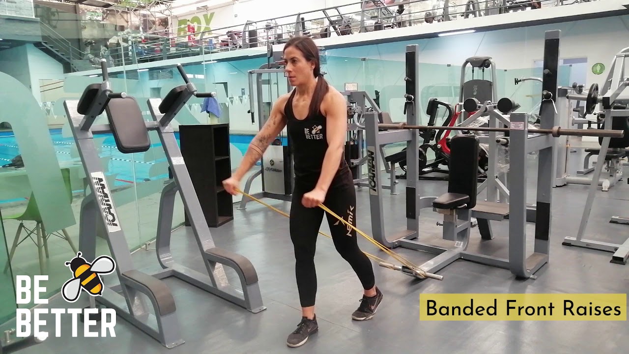 Banded Front Raises - YouTube