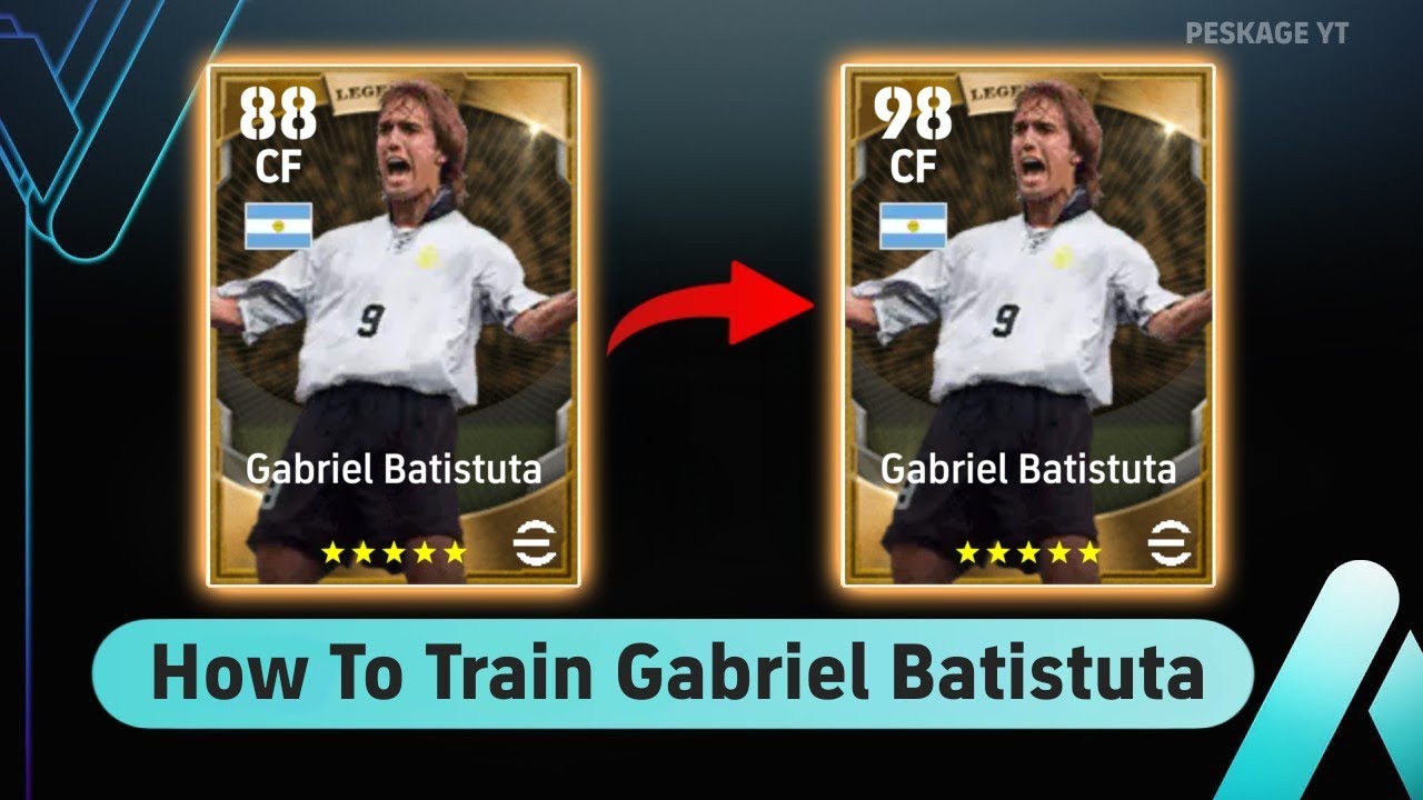 How To Train Legendary Gabriel Batistuta in eFootball 2025 - YouTube