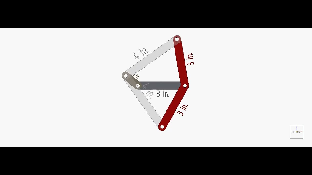 Open and cross loop explanatory simulation for 4bar Grashof linkage ...