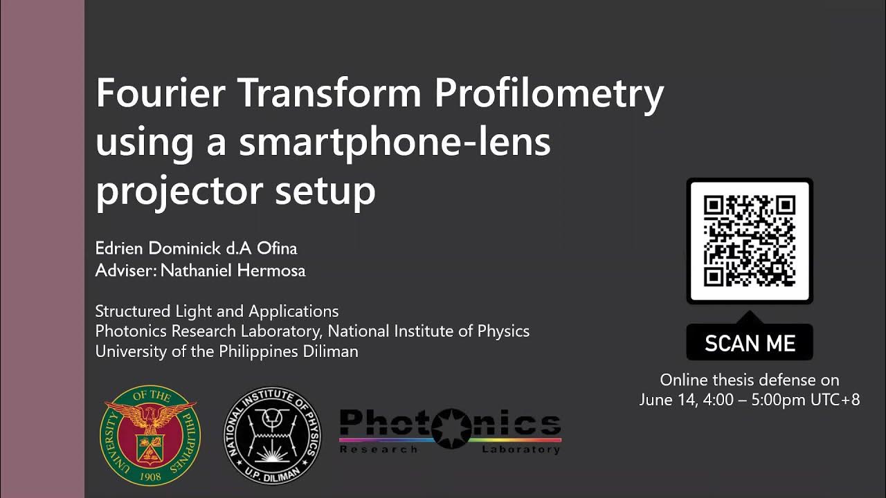 Fourier transform profilometry using a smartphone-lens projector setup by Edrien Dominick Ofina ...
